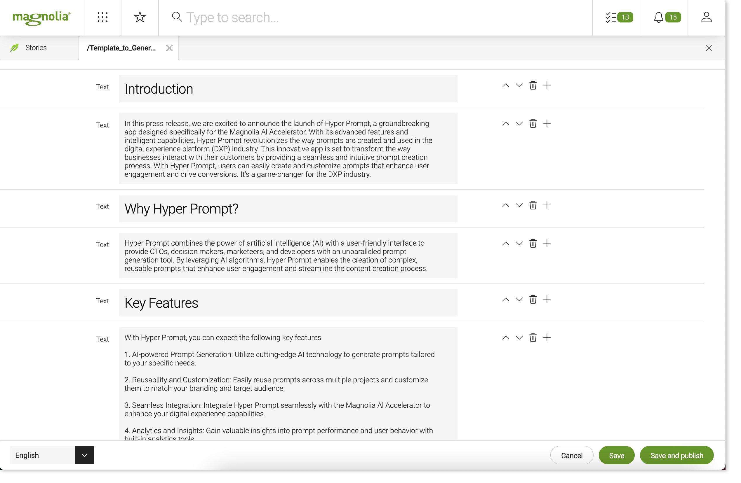 New Magnolia app makes AI prompting easier (and better) than ever | Magnolia Headless CMS